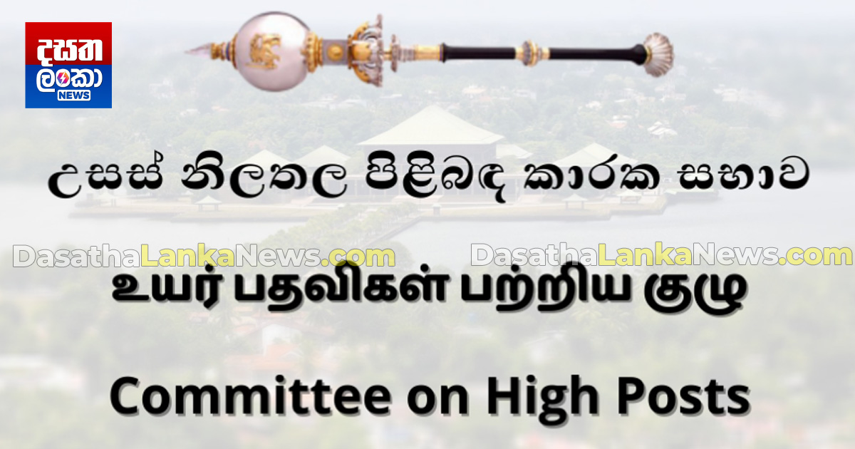 රාජ්‍ය තාන්ත්‍රික නියෝජිතයින් හය දෙනෙකුට උසස් නිලතල පිළිබඳ කාරක සභාවේ ...