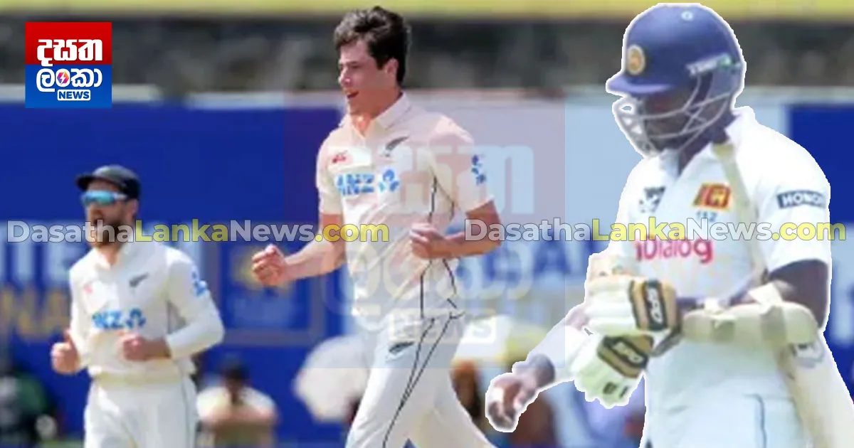 මැතිව්ස් තරගය අතරතුර ආබාධයකට ලක් වී යළි ක්‍රීඩාගාරයට | Dasatha Lanka News